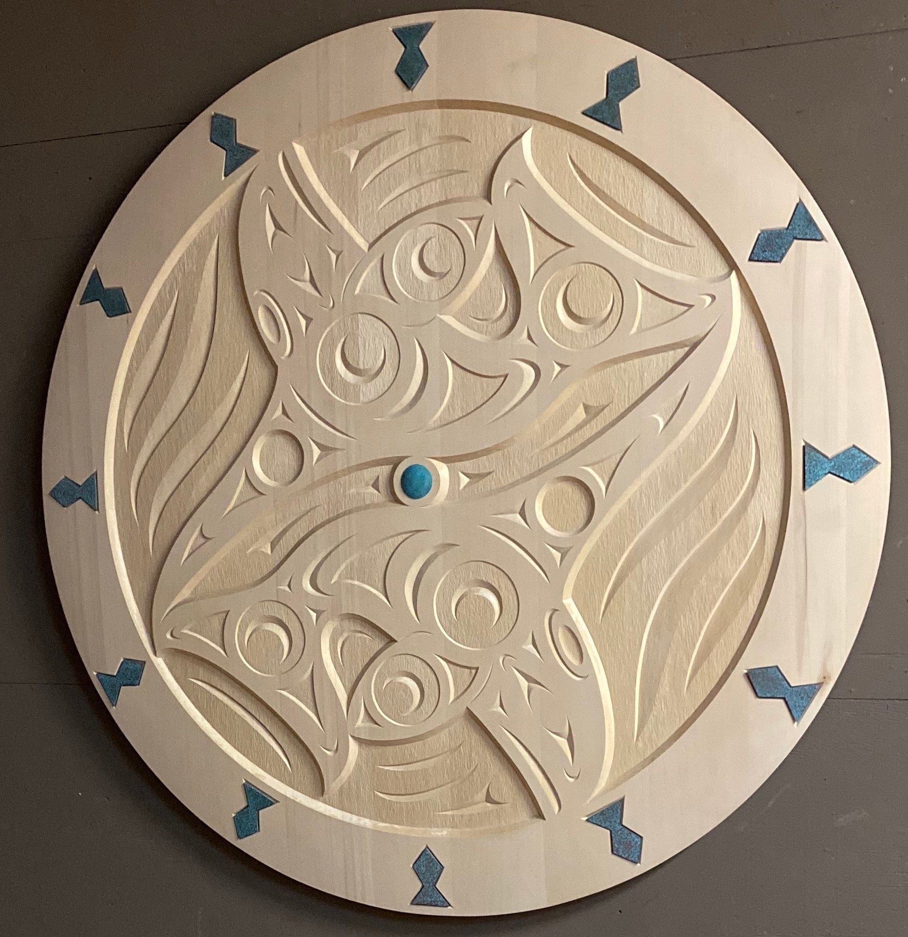 Killer Whale Spindle Whorl Panel, 2020 - Susan Point | Mark Loria Gallery